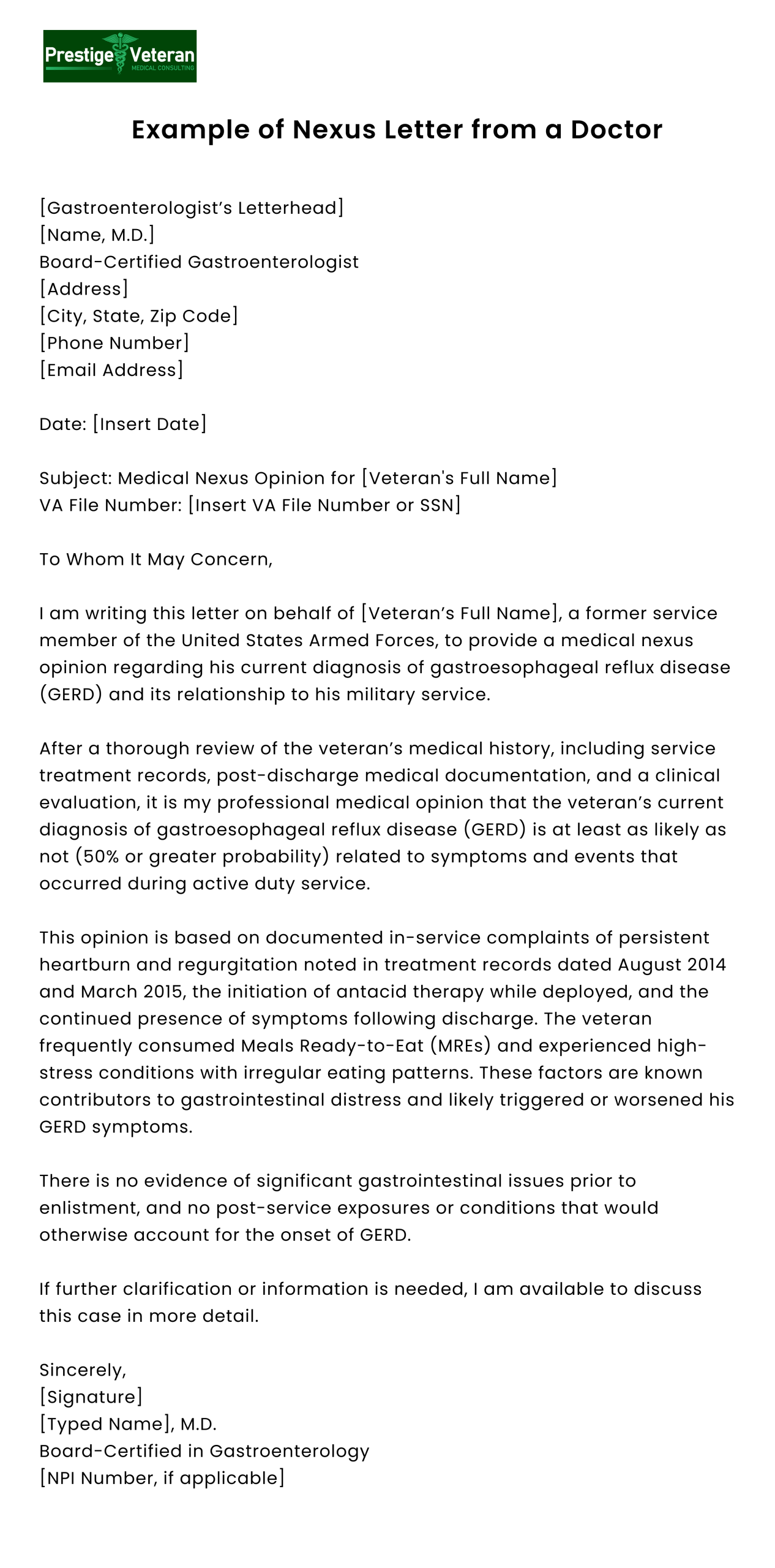 What to Do if Your Doctor Won’t Write a VA Nexus Letter - Prestige Veteran